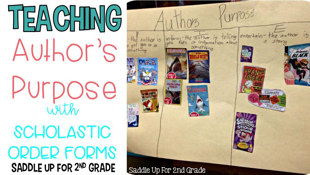 Teaching Authors Purpose with Scholastic Order Forms - Saddle Up for ...