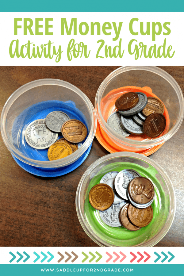 Free Money Cups Activity For 2nd Grade