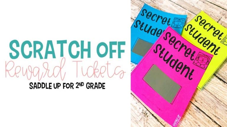 Classroom Management Reward Scratch Off Tickets