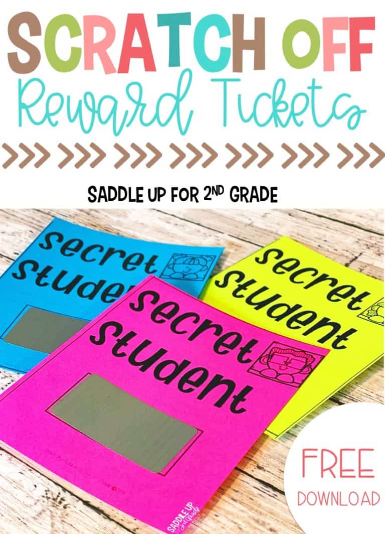 Classroom Management Reward Scratch Off Tickets