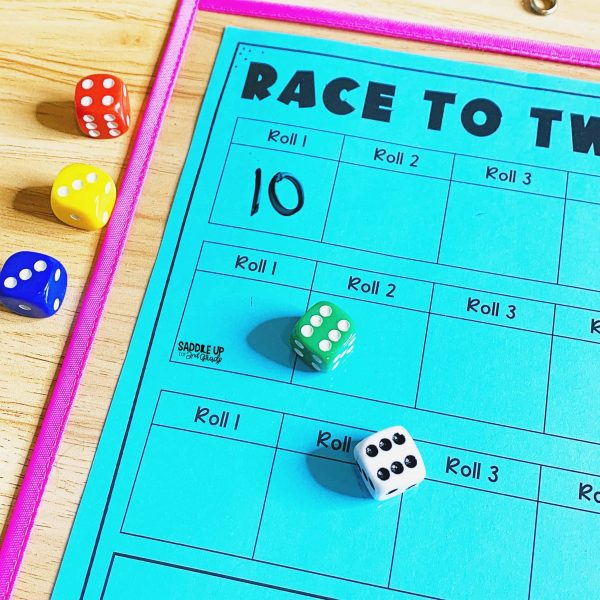 Race to Twenty: An Easy Addition Game Saddle Up for 2nd Grade