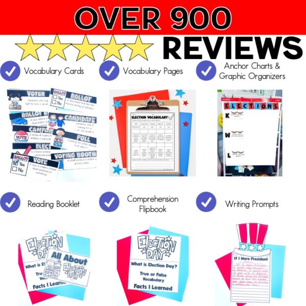 Easy Election Day For Kids Includes Reading Comprehension, Mock ...