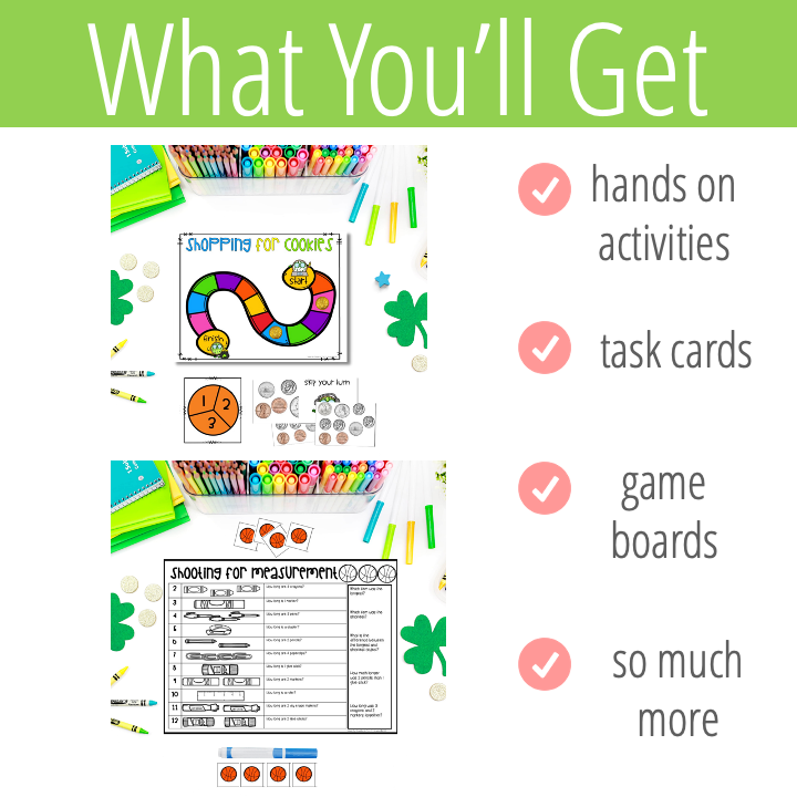 March Math Centers for 2nd Grade | St. Patrick's Day Math Centers