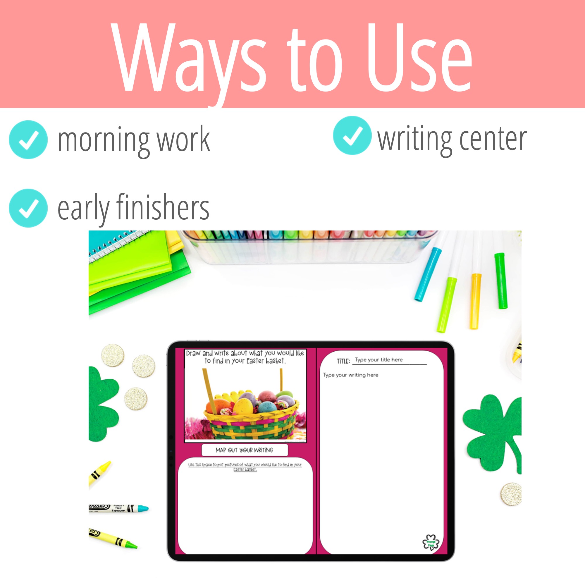 March Writing Prompts - Print & Digital Photo Writing Prompts for St ...