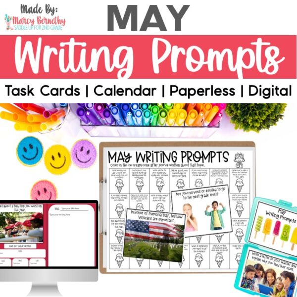 May Writing Prompts - Print & Digital Photo Writing Prompts