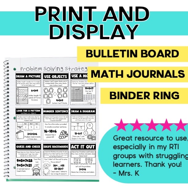 Printable Addition Subtraction Word Problems Posters for Problem Solving