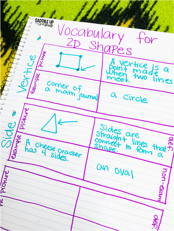 5 Math Vocabulary Activities for Primary Learners - Saddle Up for 2nd Grade