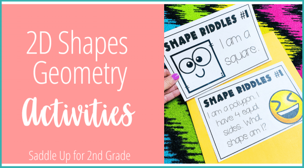 2D Shapes Geometry Activities - Saddle Up for 2nd Grade