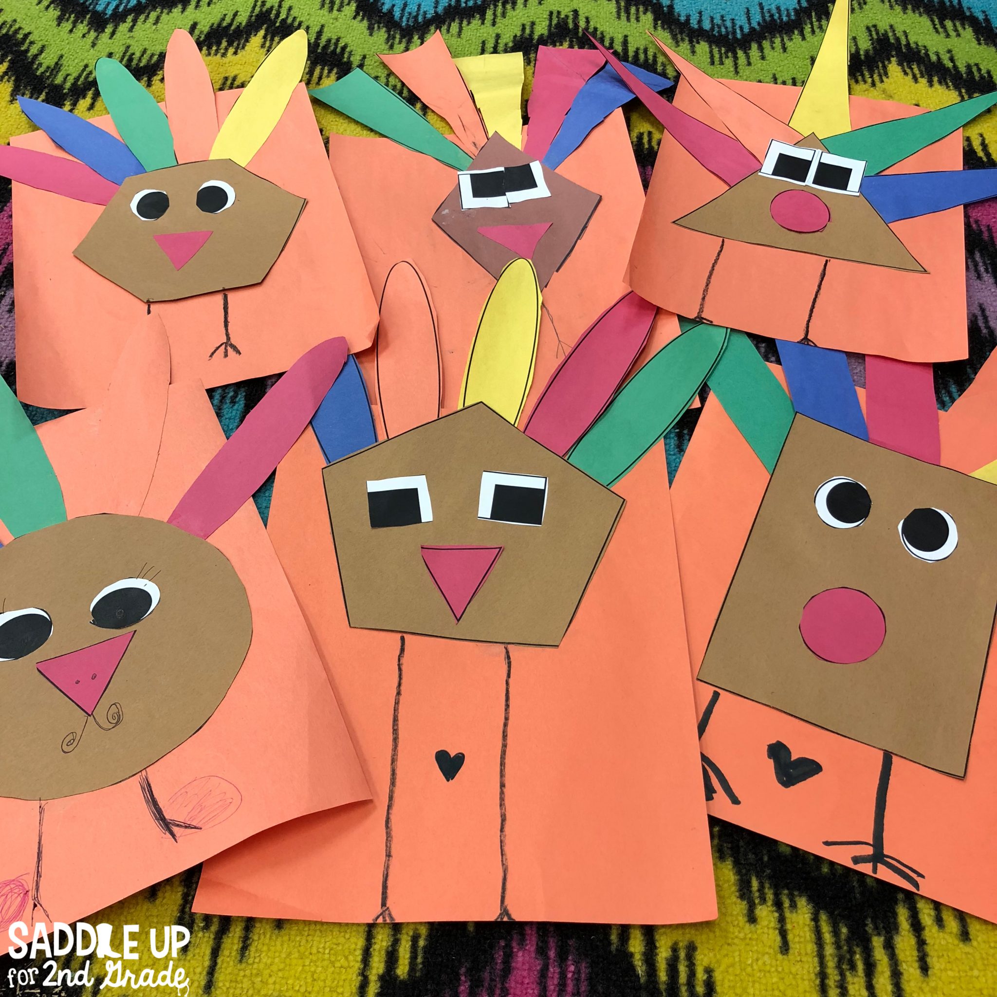 2D Shapes Geometry Activities - Saddle Up for 2nd Grade
