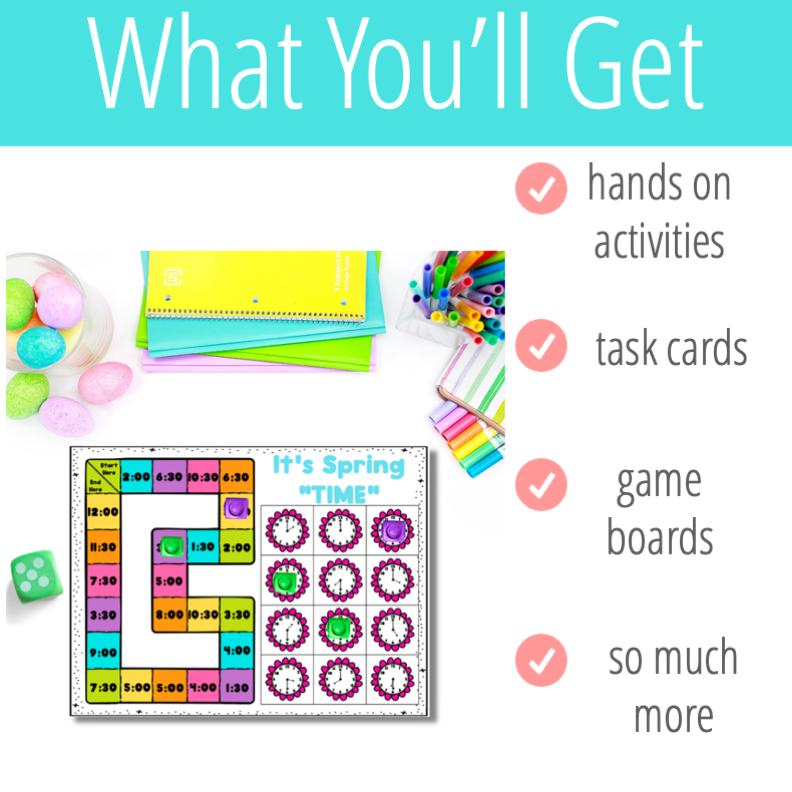 April Math Centers for 1st Grade | Spring Math Activities