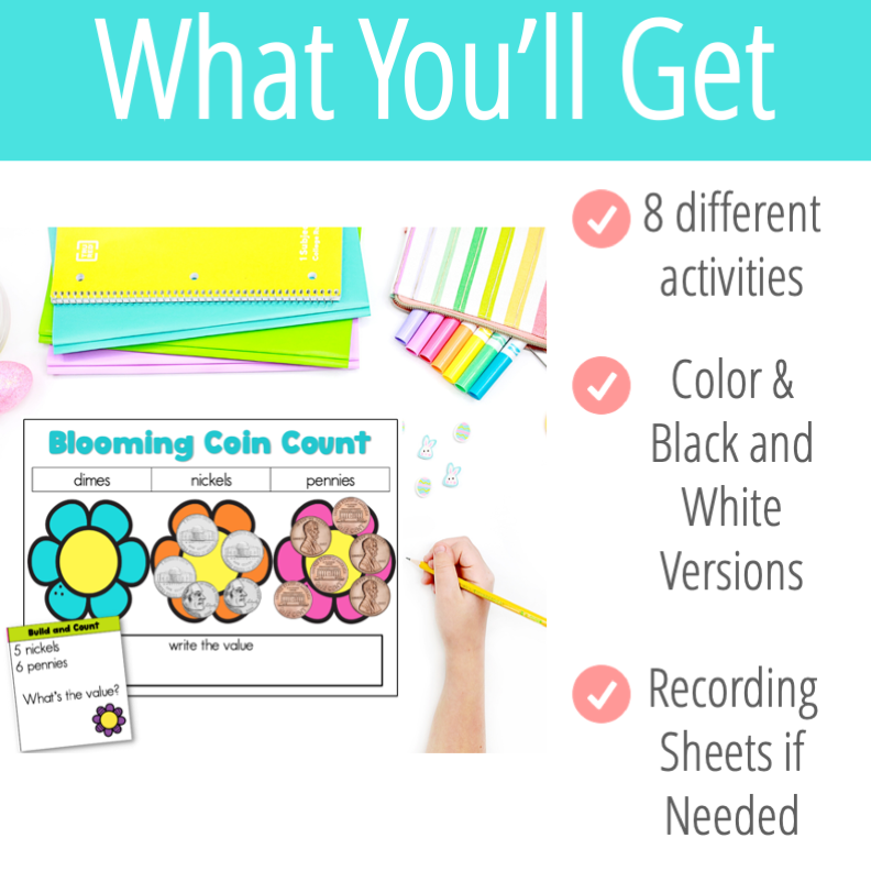 April Math Centers for 1st Grade | Spring Math Activities