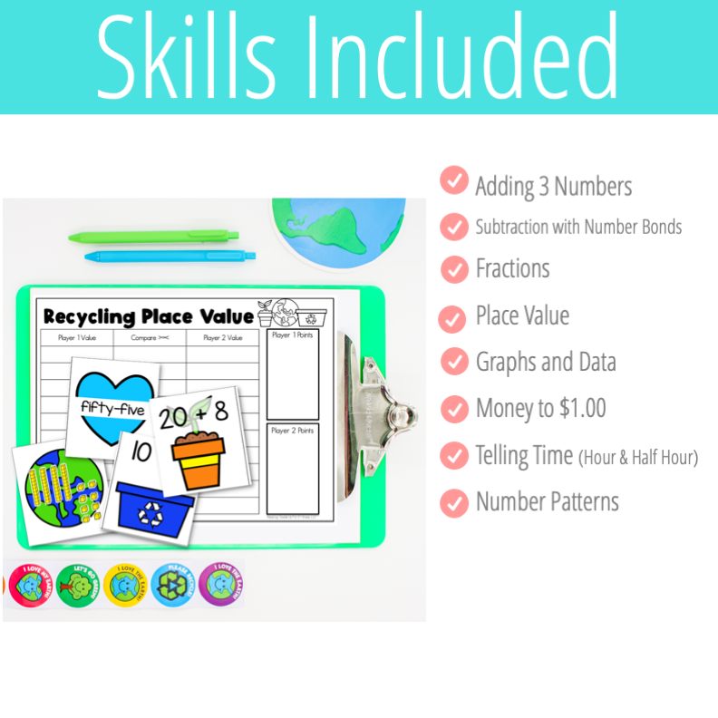 April Math Centers for 1st Grade | Spring Math Activities