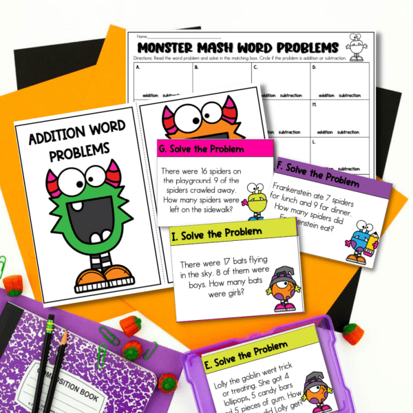 Spooky Math Fun | 10 Halloween Math Centers for Second Graders