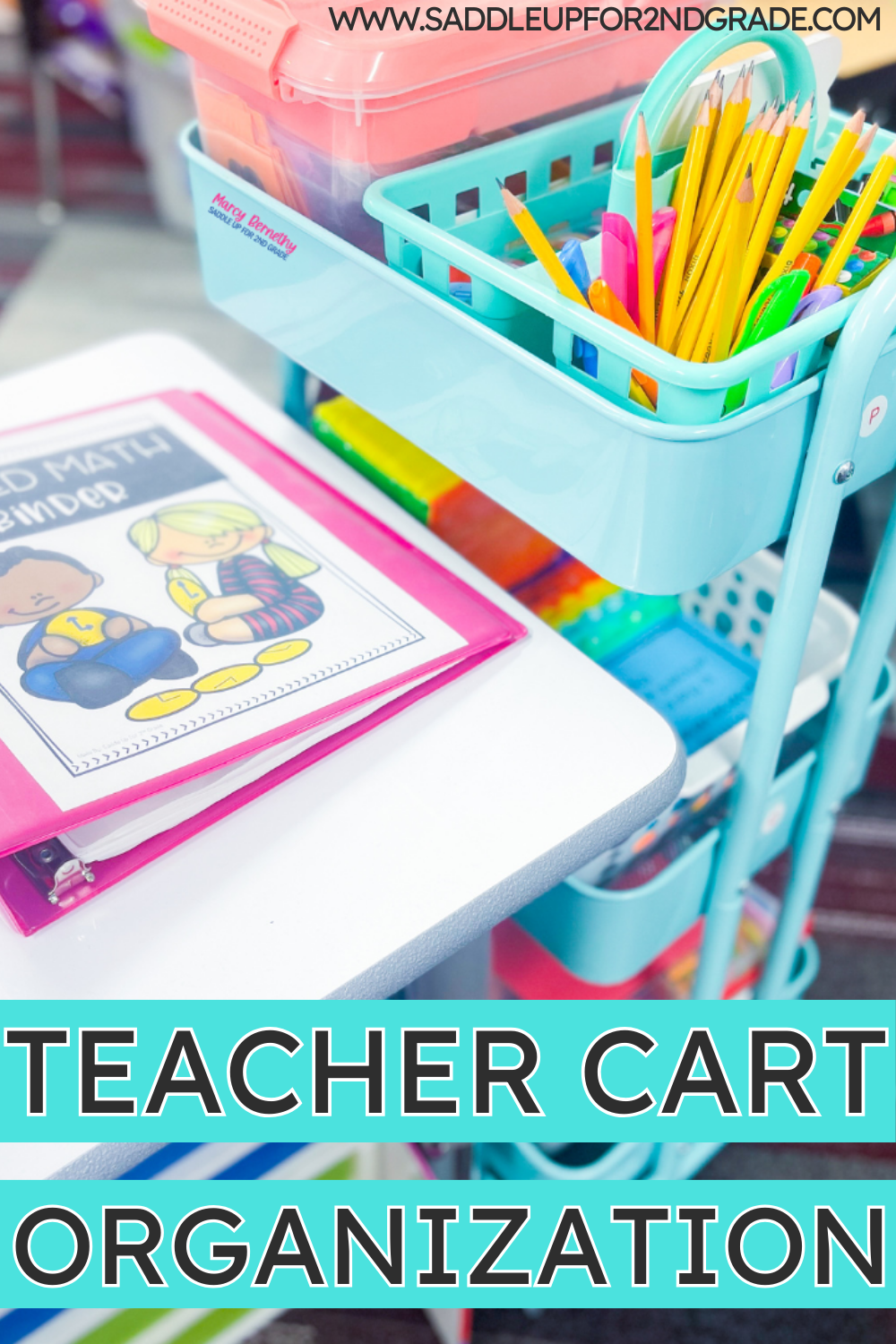 Steal My Simple Teacher Cart Organization System | 3 Tier Cart ...