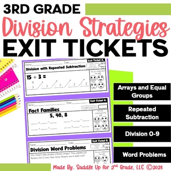 Division Exit Tickets for 3rd Grade Math