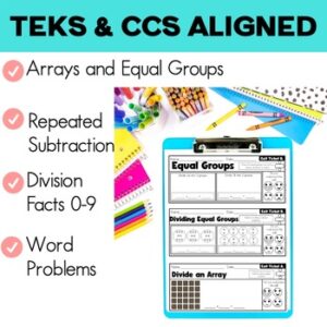 Division Exit Tickets for 3rd Grade Math