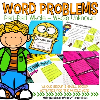 Word Problems: Part Part Whole-Whole Unknown - Saddle Up for 2nd Grade
