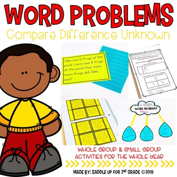 Word Problems: Compare Difference Unknown - Saddle Up for 2nd Grade