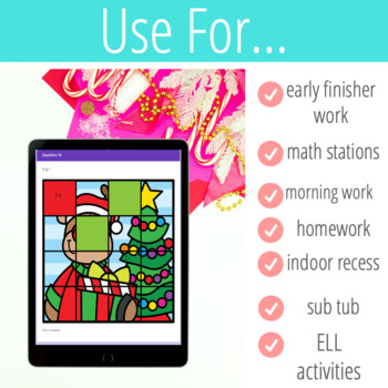 December Addition and Subtraction Color by Number | Print and Digital ...