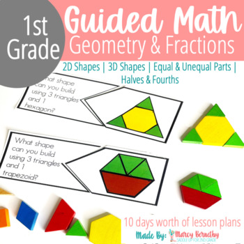 Geometry and Fraction Activities | 1st Grade Guided Math - Saddle Up ...