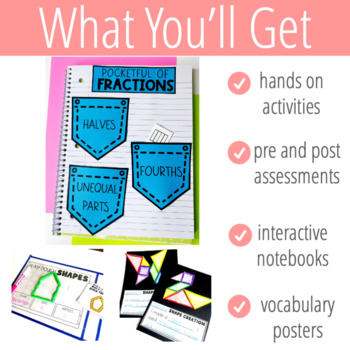Geometry and Fraction Activities | 1st Grade Guided Math - Saddle Up ...