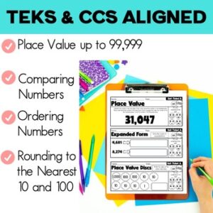 Place Value Rounding Exit Tickets for 3rd Grade Math