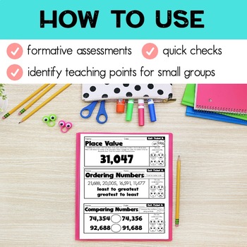 Place Value Rounding Exit Tickets for 3rd Grade Math