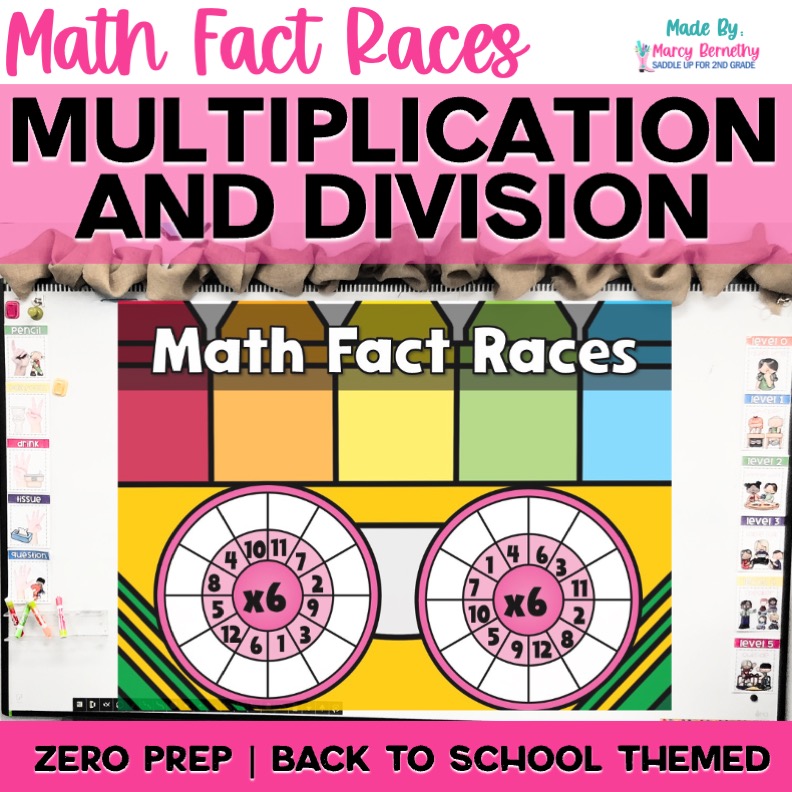 Back to School Multiplication and Division Math Games for 3rd Graders ...