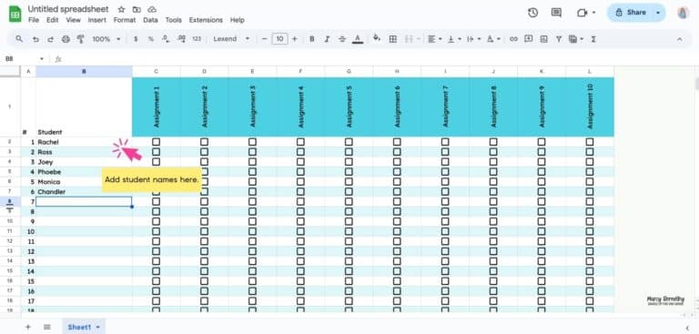 How to Create a Checklist in Google Sheets as a Teacher the Easy Way