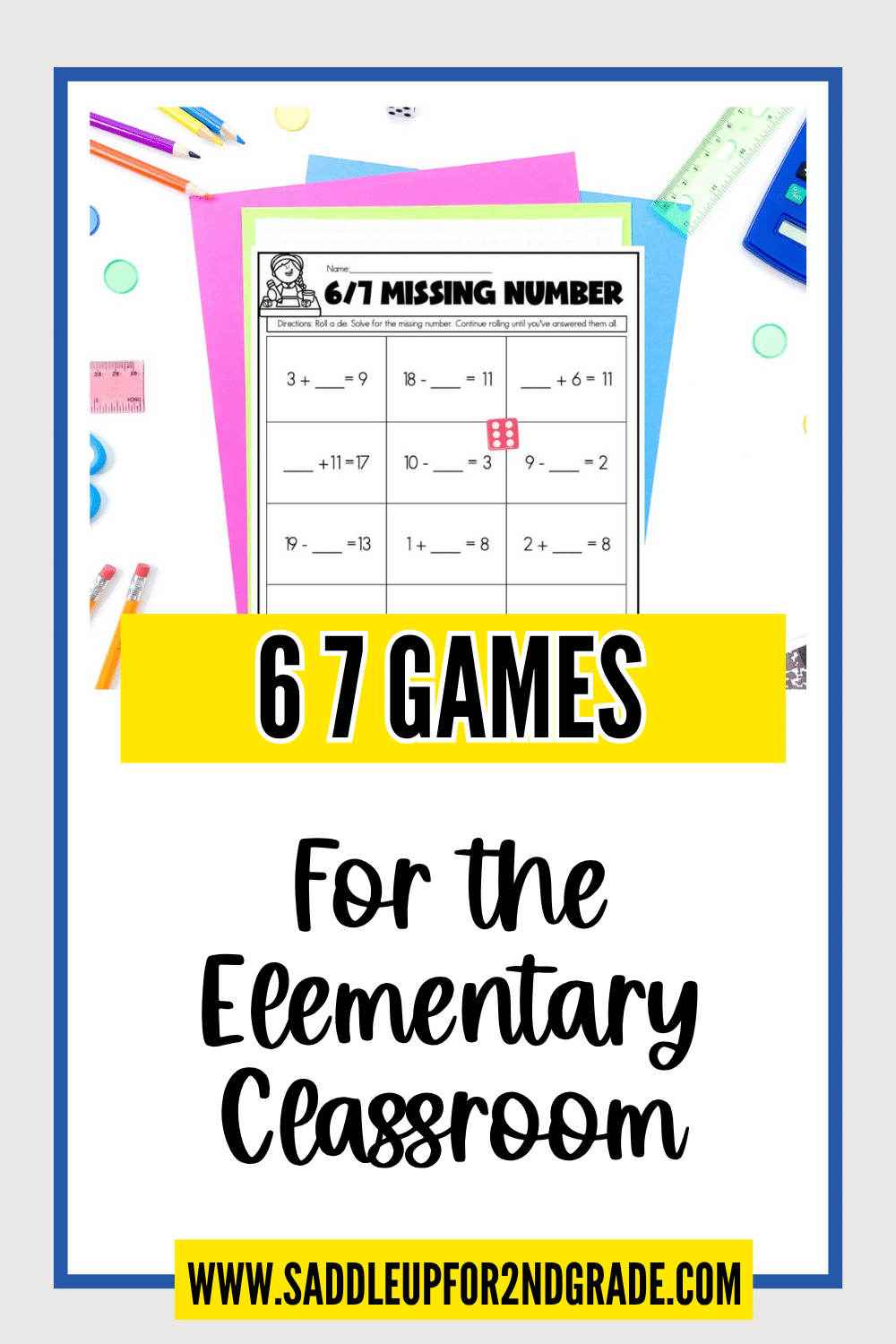 Fun & Engaging 6 7 Games for the Classroom: Six Seven Math Activities ...