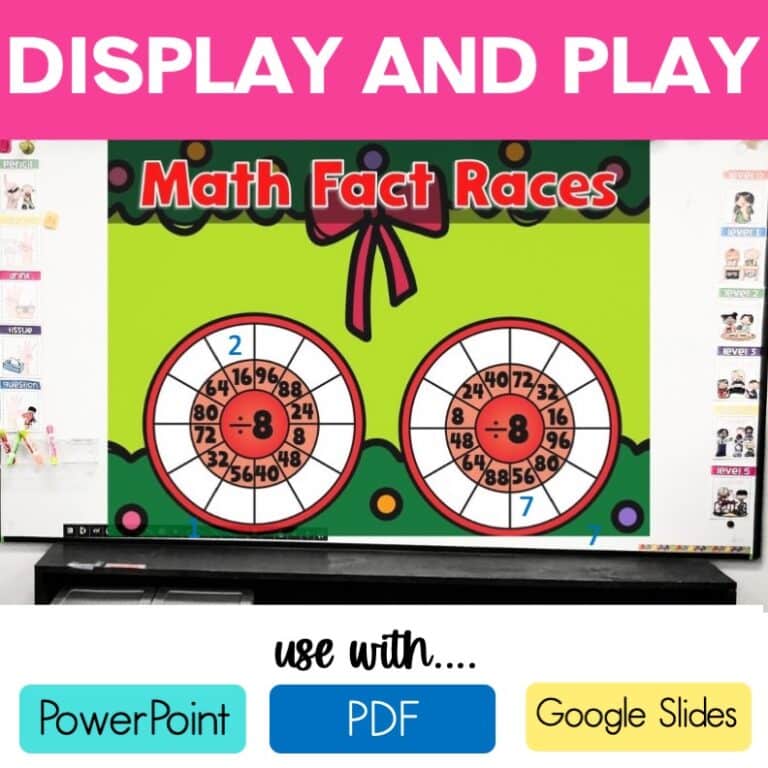 Math Fact Games Multiplication & Division | Fun Fluency Races for 3rd ...