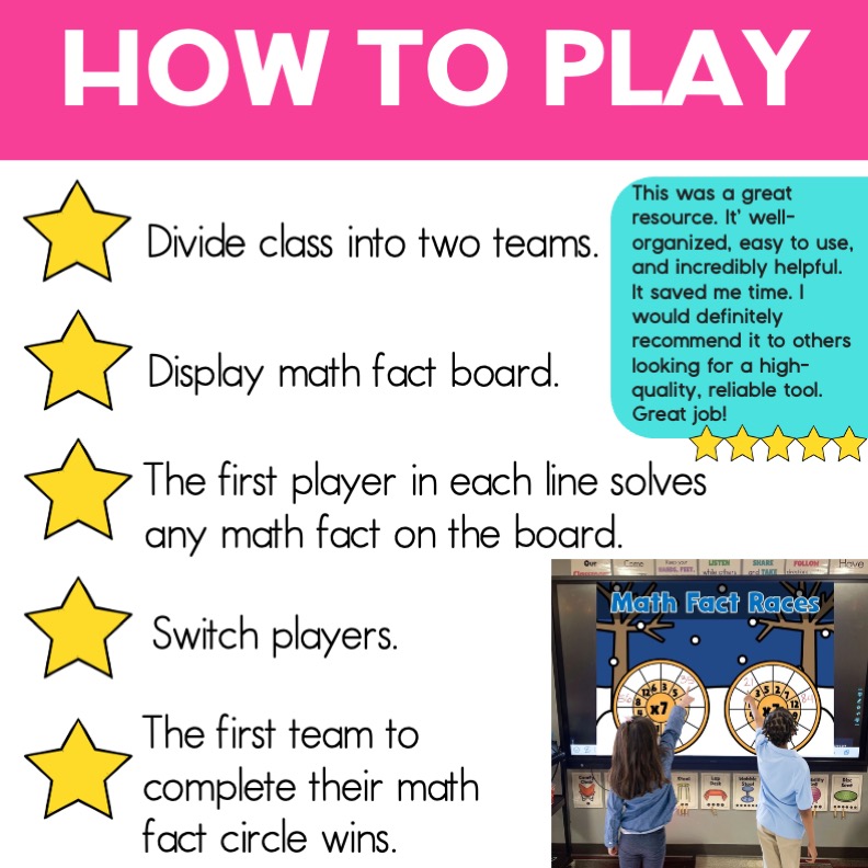 Math Fact Games Multiplication & Division | Fun Fluency Races for 3rd ...